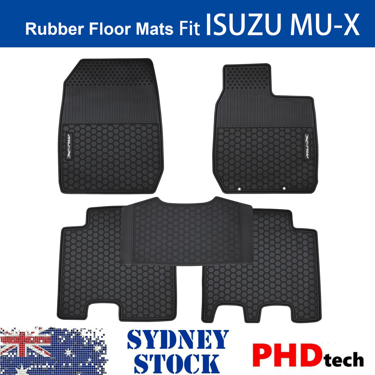 All Weather Rubber Car Floor Mats Fit ISUZU MUX MU-X MY21+ 2021~ONWARD ...